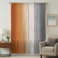 Burnt Orange Gray Ombre Sheer Curtains 54 Inch Length, Light Filtering ...