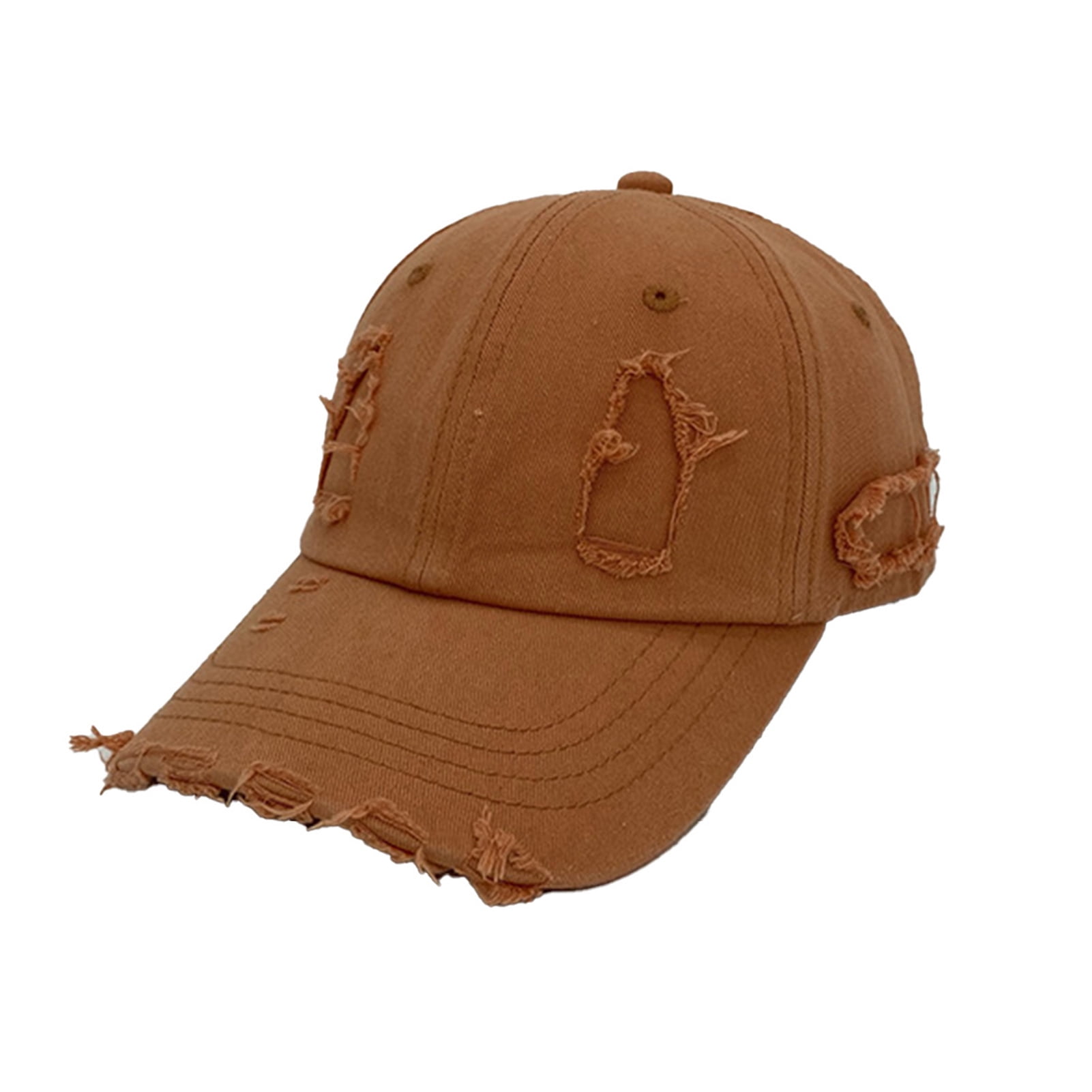 Baseball Cap Casual Distressed Wide Brim Adjustable Windproof Sun ...