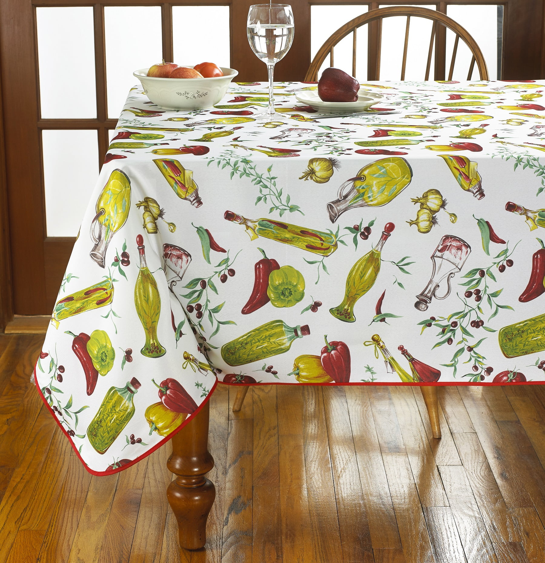 Classic Euro Temptations Tablecloth With Large Vegetables Design ...