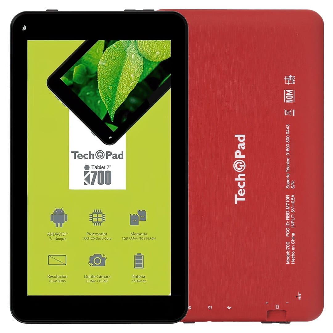 Tablet Tech Pad I700 7 16gb Color Rojo 1gb Ram | Walmart en línea