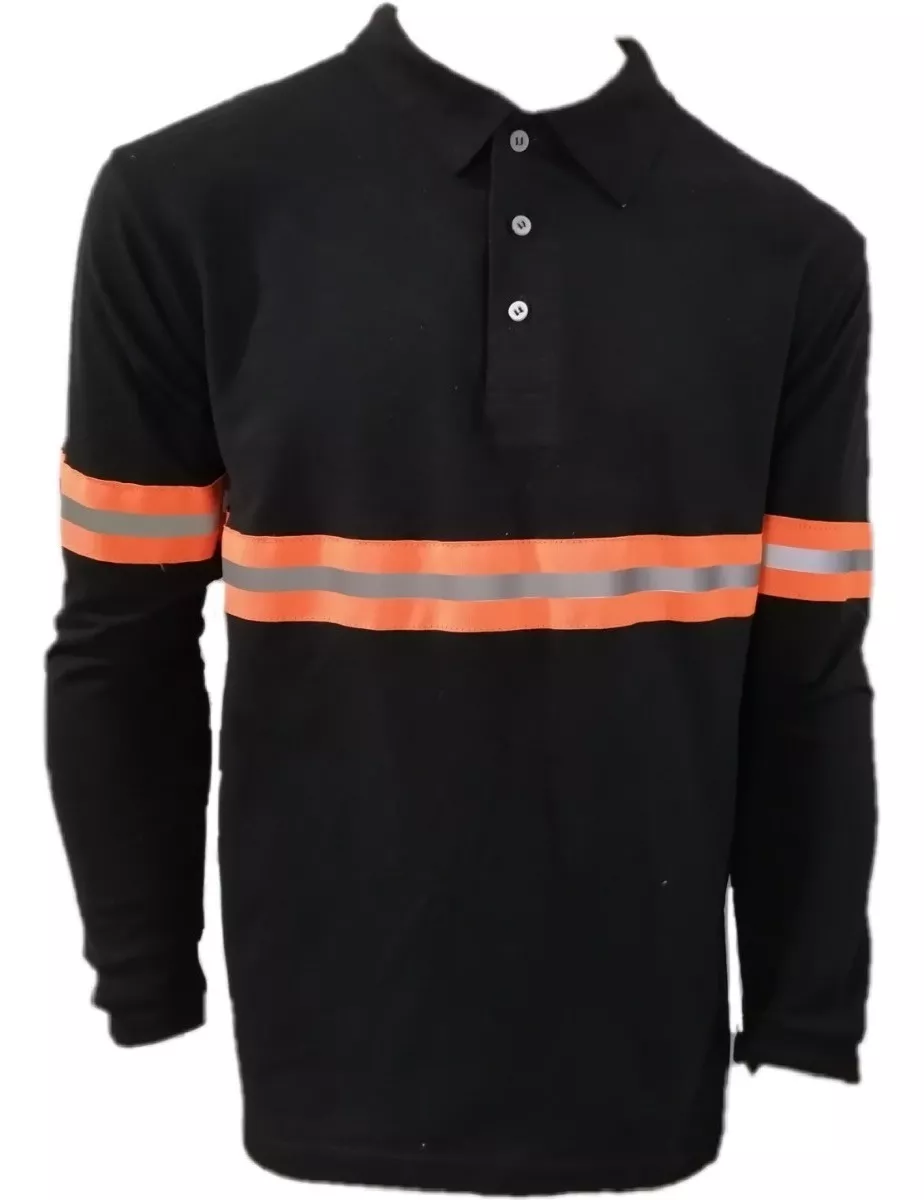 Playera Polo Manga Larga Con Reflejante Textil | Walmart en línea