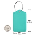 Leather Luggage Tag 4.6×2.9in Stainless Steel Ring Bendable Waterproof ...