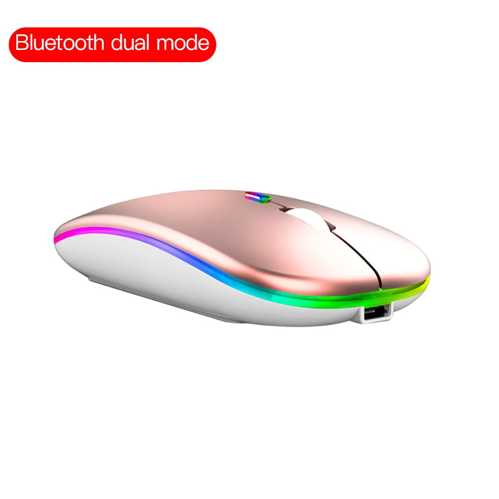 Top-Tech Wireless Rechargeable Computer Mouse Silent Metal Scroll Wheel ...