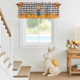 Kitchen Valances for Window, Thanksgiving Straw Man Pumpkin Harvest ...