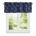 Curtain Valance for Windows, Retro Boho Star and Moon Kitchen Valances ...