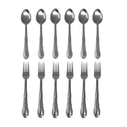 3 Pcs Silverware Set,Metal Flatware Cutlery Set,Stainless Steel Spoons ...