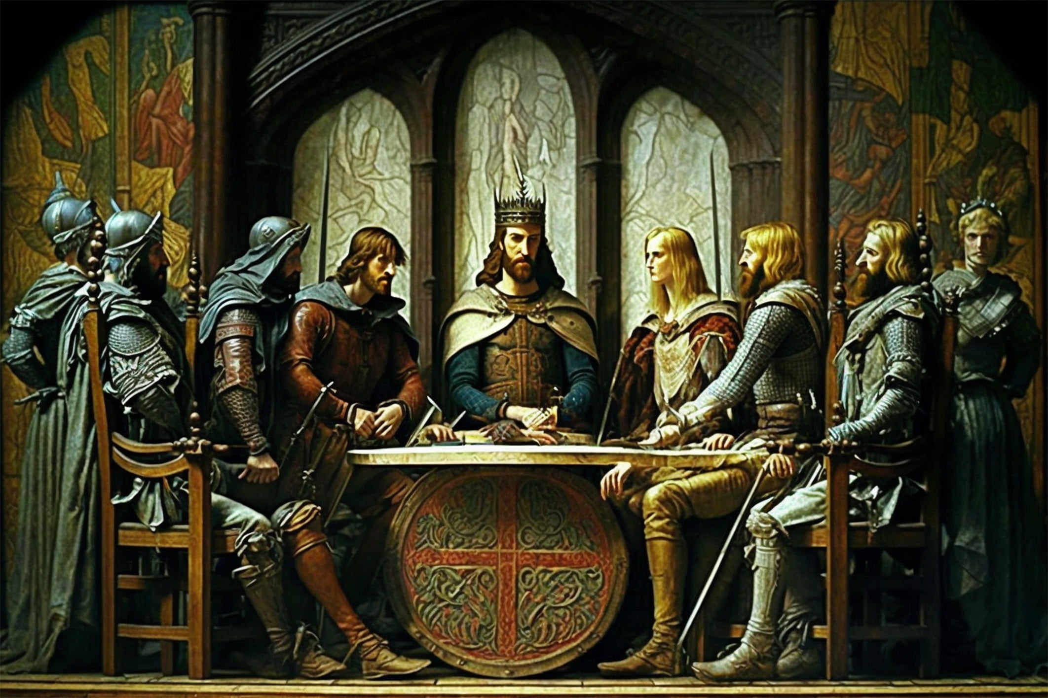 24x36 gallery poster, King Arthur and the Knights of the Round Table p2 ...