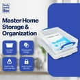 4-liter plastic stackable storage box with snap-on lid and built-in ...