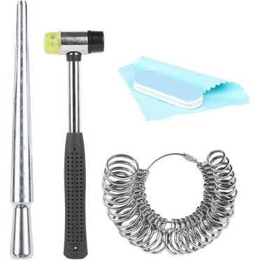 Professional Ring Sizer Gauge & Mandrel Kit – Metal Finger Measuring ...