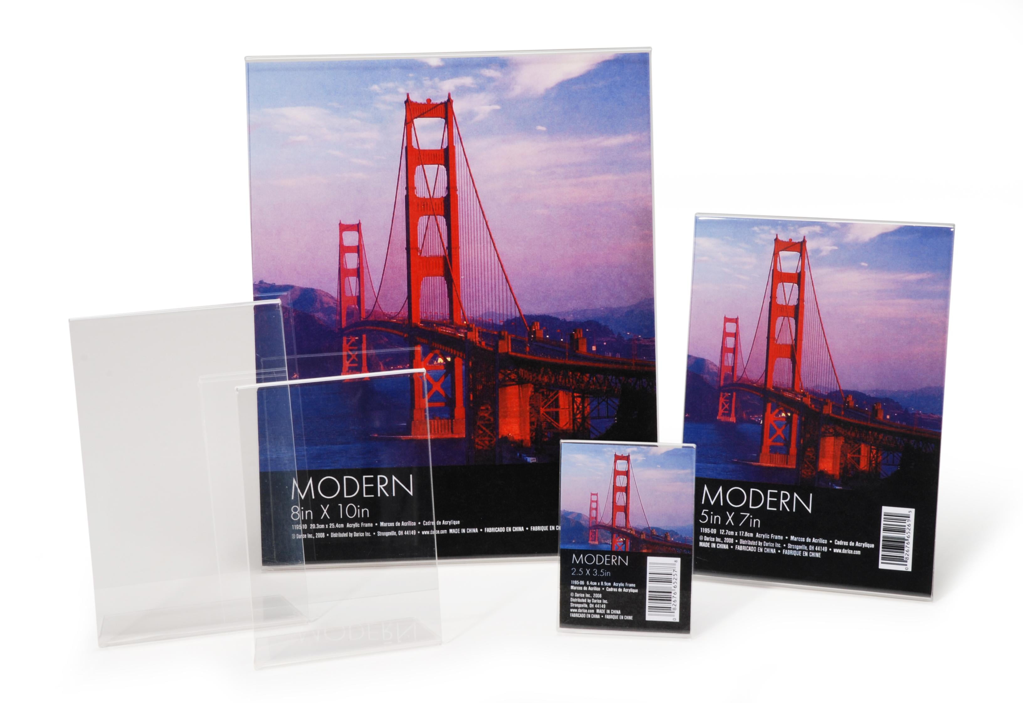 L-shape Frame Vertical Clear 3.5 X 5 Inches - Walmart.com