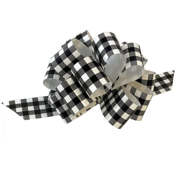 Black And White Checkered Bow