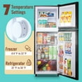 WANAI 4.5 Cu.ft Large Size Mini Fridge with Adjustable Thermostat ...
