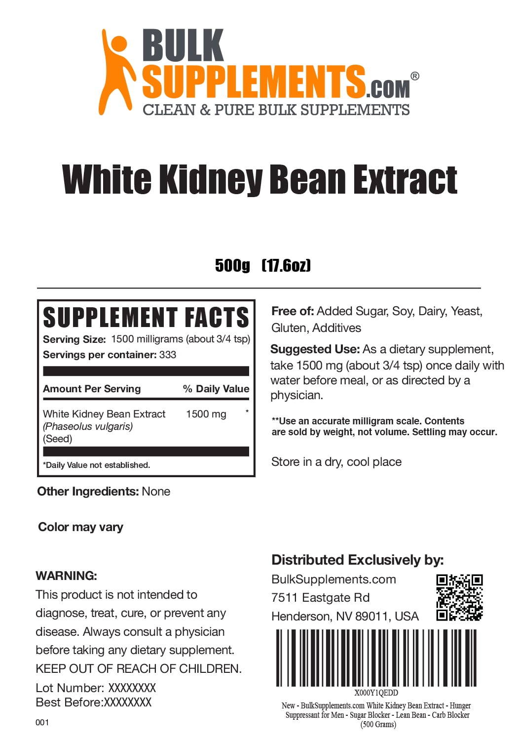 Buy BulkSupplements.com White Kidney Bean Extract - Hunger Suppressant ...