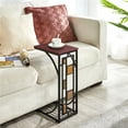 Renwick Living Room End Tables - C Shaped Side Sofa Snack Tables, Set ...