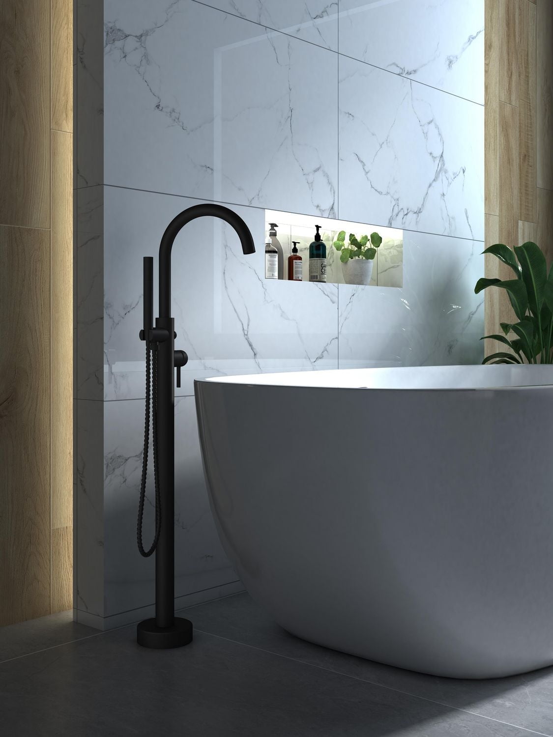 A&E Bath and Shower MILAN BLACK Brass Freestanding Faucet - Walmart.ca