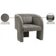 Meridian Furniture Sawyer Grey Chenille Fabric Accent Chair - Walmart.com
