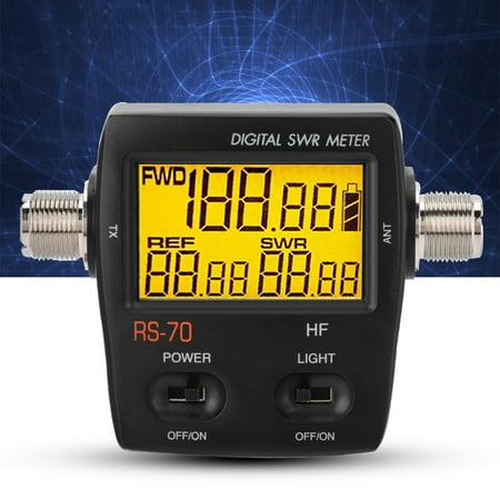 SWR Meter, LCD Backlit Display 1.6-60 Mhz Standing Wave Ratio Meters ...