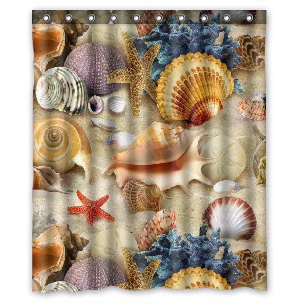 GCKG Underwater World Sea Animal Starfish Seashells Waterproof ...