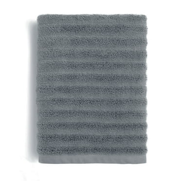 Mainstays Performance Textured Bath Towel, 54" x 30", Grey - Walmart.com