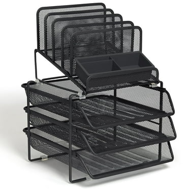 Lorell Office Organization Desk Supplies - 4-Tier Divided Desktop ...