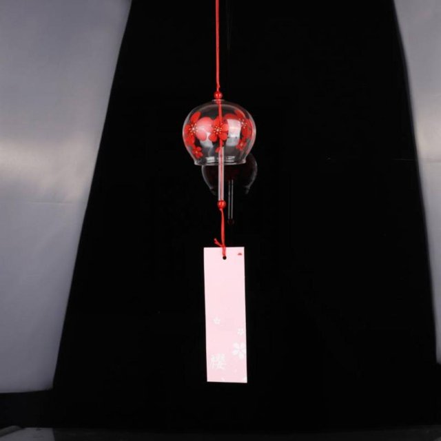 Japan Style Handpaint Sakura Glass Wind Chimes Wind Bells Home Garden ...
