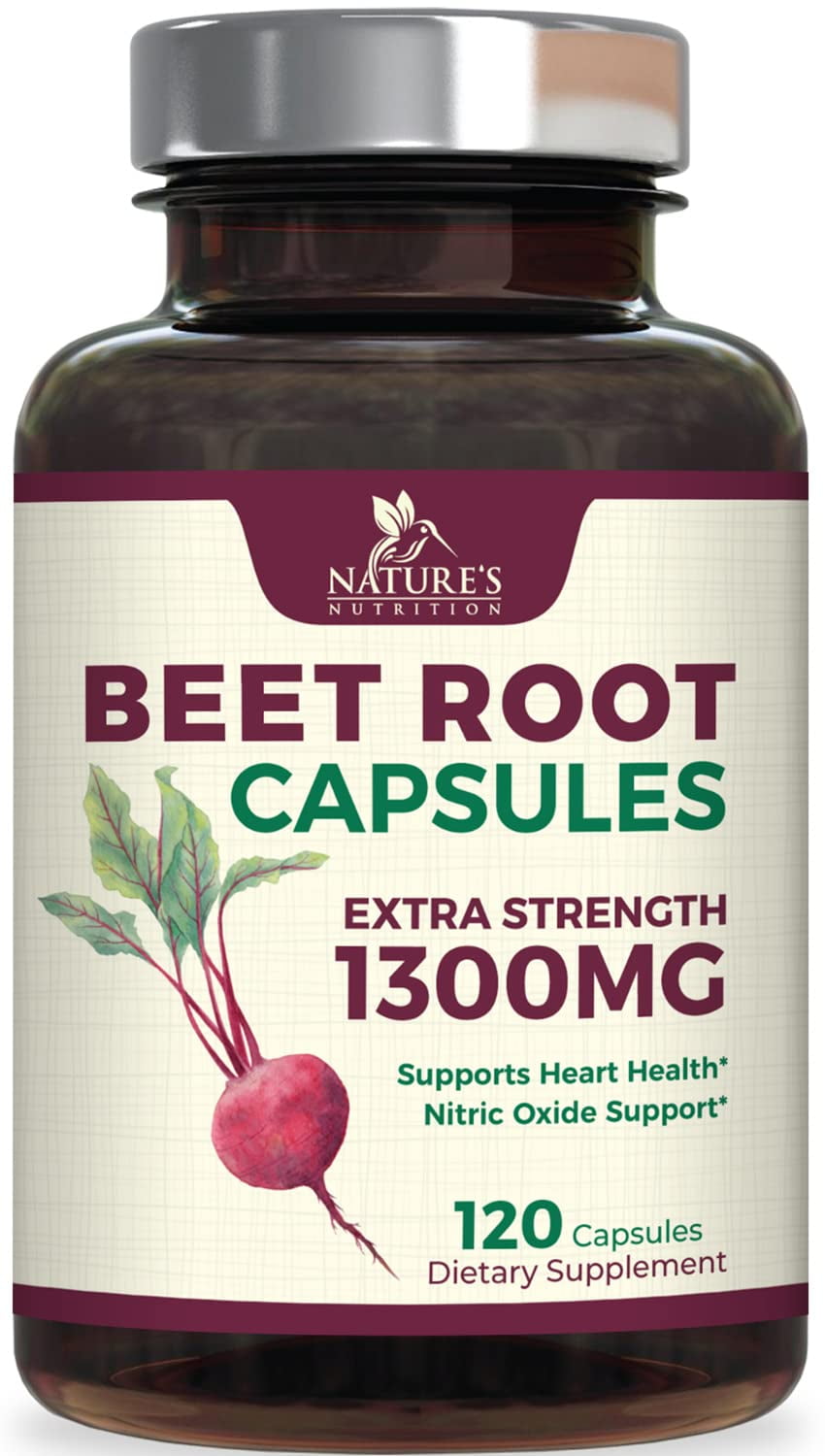 Beet Root Powder Capsules - Supports Athletic Performance, Digestive ...