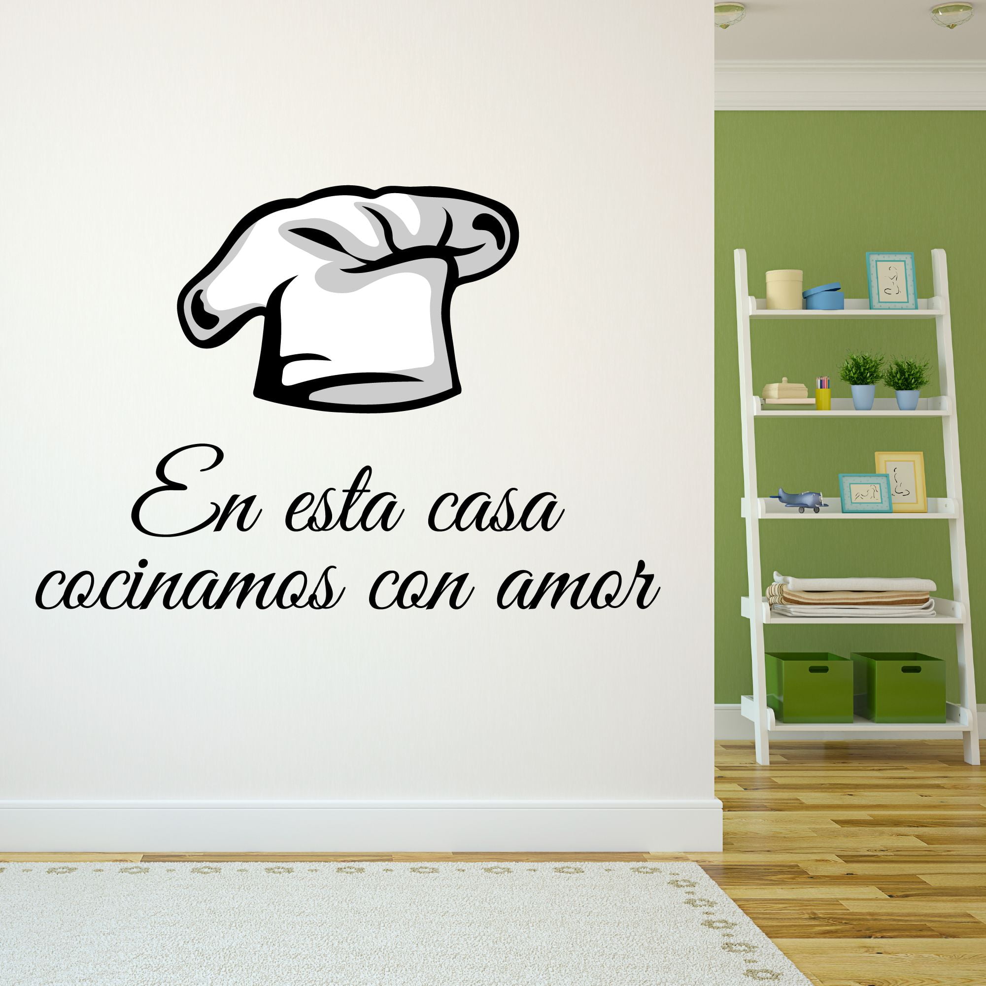 Spanish Wall Decals for Family Kitchen - En esta casa cocinamos con ...