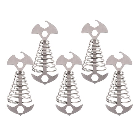 5 Pieces Tent Stakes Fishbone Spring Pegs for Camping | Walmart Canada