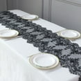 Efavormart Premium Black Lace Table Runner 15"x117" with Scalloped ...