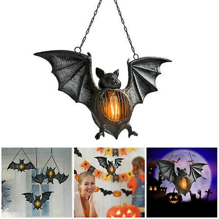 Halloween Bat Led Lamp Lantern Simulation Bat Flameless Light Home ...