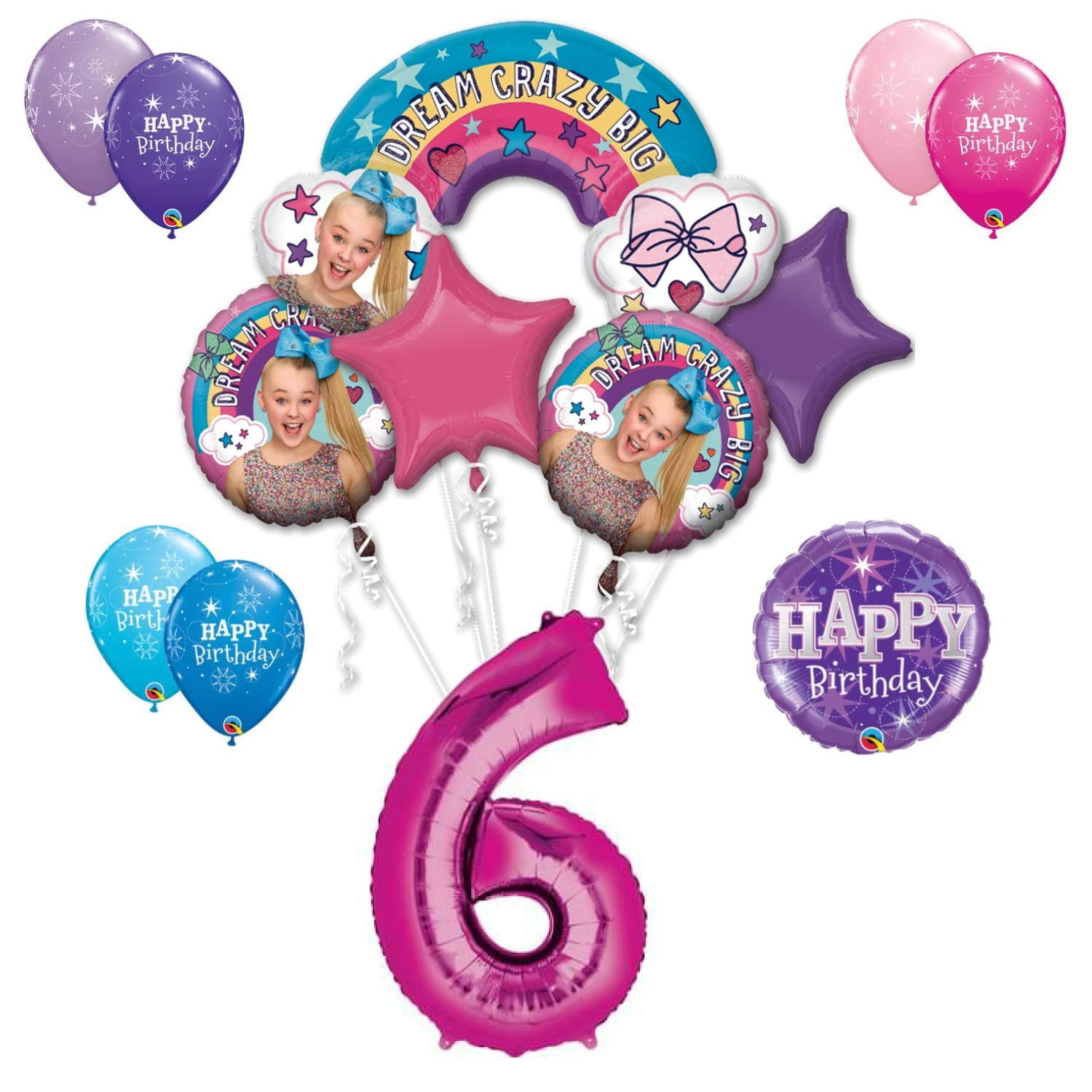 JoJo Siwa 6th Birthday Party Large Decoration Balloon Bundle For 6 jojo-siwa-6th-birthday-party-large-decoration-balloon-bundle-for-6