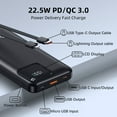 JvGoal 10000mAh Portable Charger Power Bank with Cables, 22.5W Fast ...