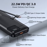 JvGoal 10000mAh Portable Charger Power Bank with Cables, 22.5W Fast ...