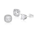 Sterling Silver 925 Simulated Pink Diamond Cushion Rounded Square Halo ...