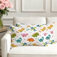 Dinosaurs Pillow Covers Set of 2, Cartoon Green Blue Pink Yellow ...