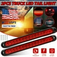 2x 15LEDs Red LED Sealed Truck Trailer Strip Brake Rear Stop Turn Tail ...
