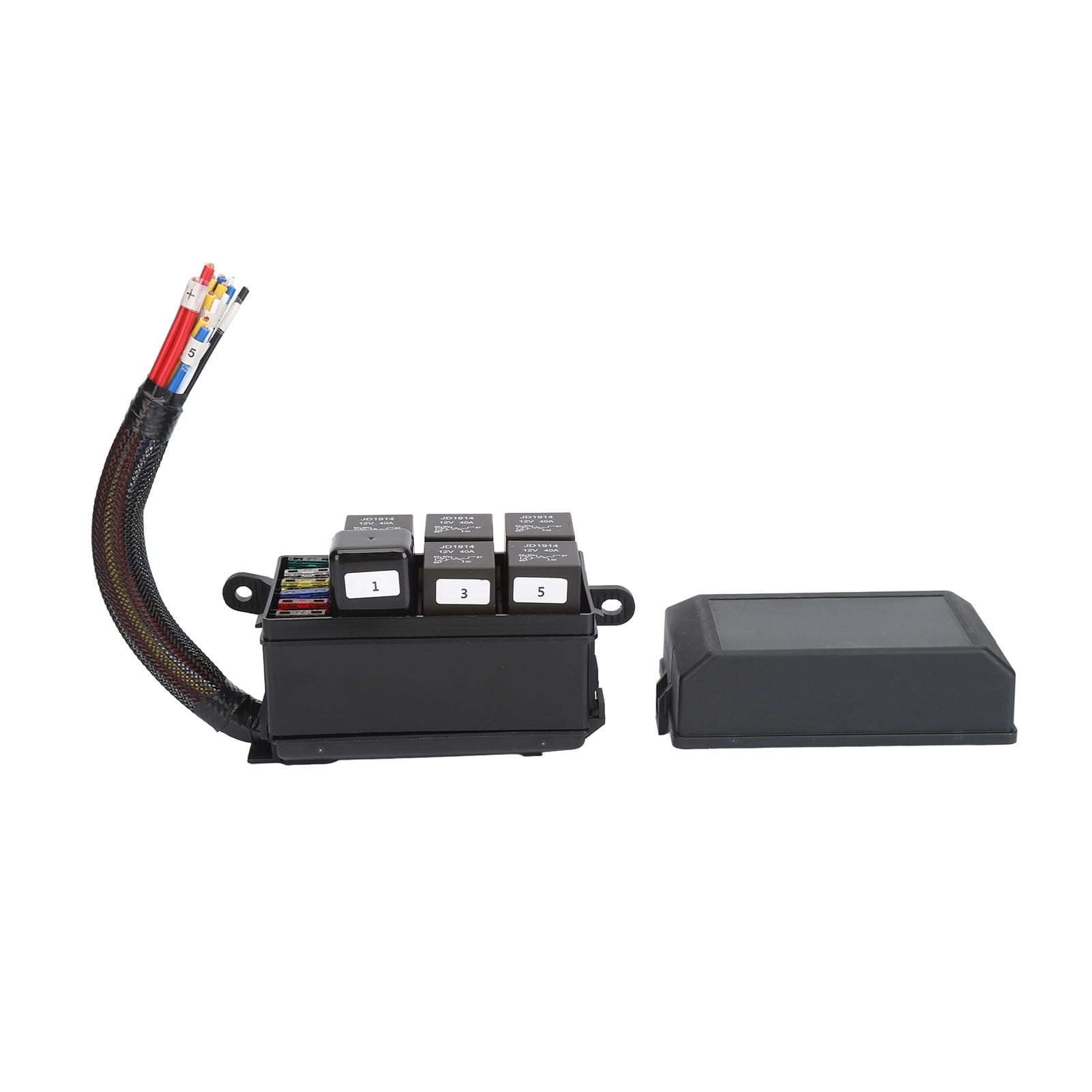 Kit de Relé de Fusible de 12V, Caja de Relé de 4 Pines Gran Capacidad 2 ...