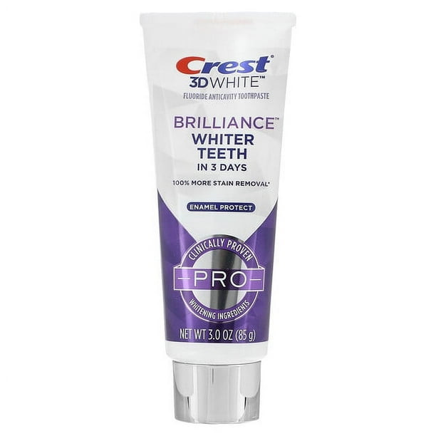 Crest, 3D White, Brilliance, Fluoride Anticavity Toothpaste, Enamel ...