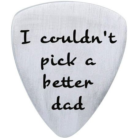 Fathers Day Christmas Stainless Steel Guitar Pick Gift for Daddy Papa ...