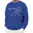 Graphic Sweatshirts for Men Crew Neck Funny Sad Figure Golfer Pullover ...