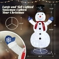 VINGLI 6ft Pop-Up Lighted Snowman, Outdoor Christmas Yard Decoration ...