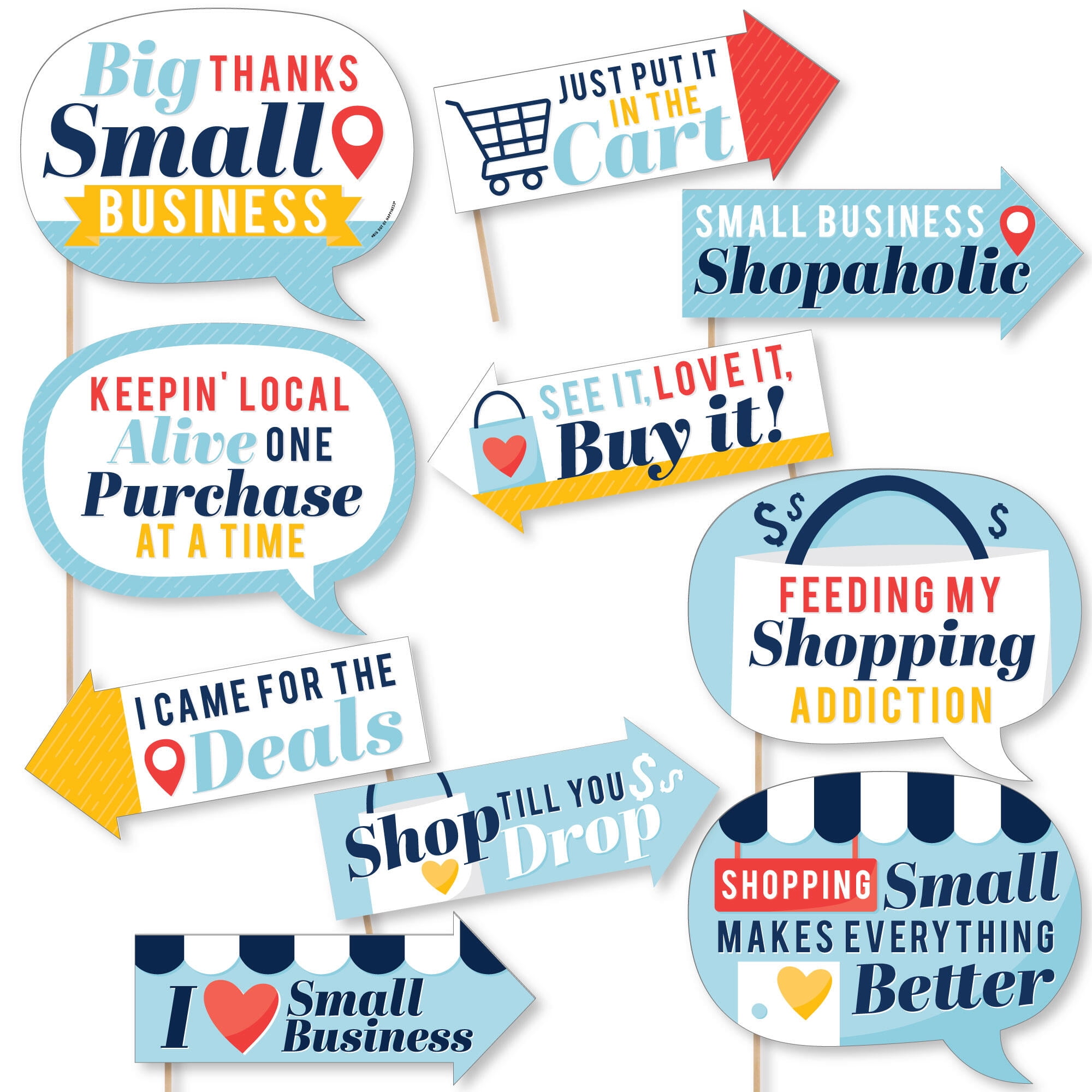 Big Dot of Happiness Funny Support Small Business - Thank You Photo ...