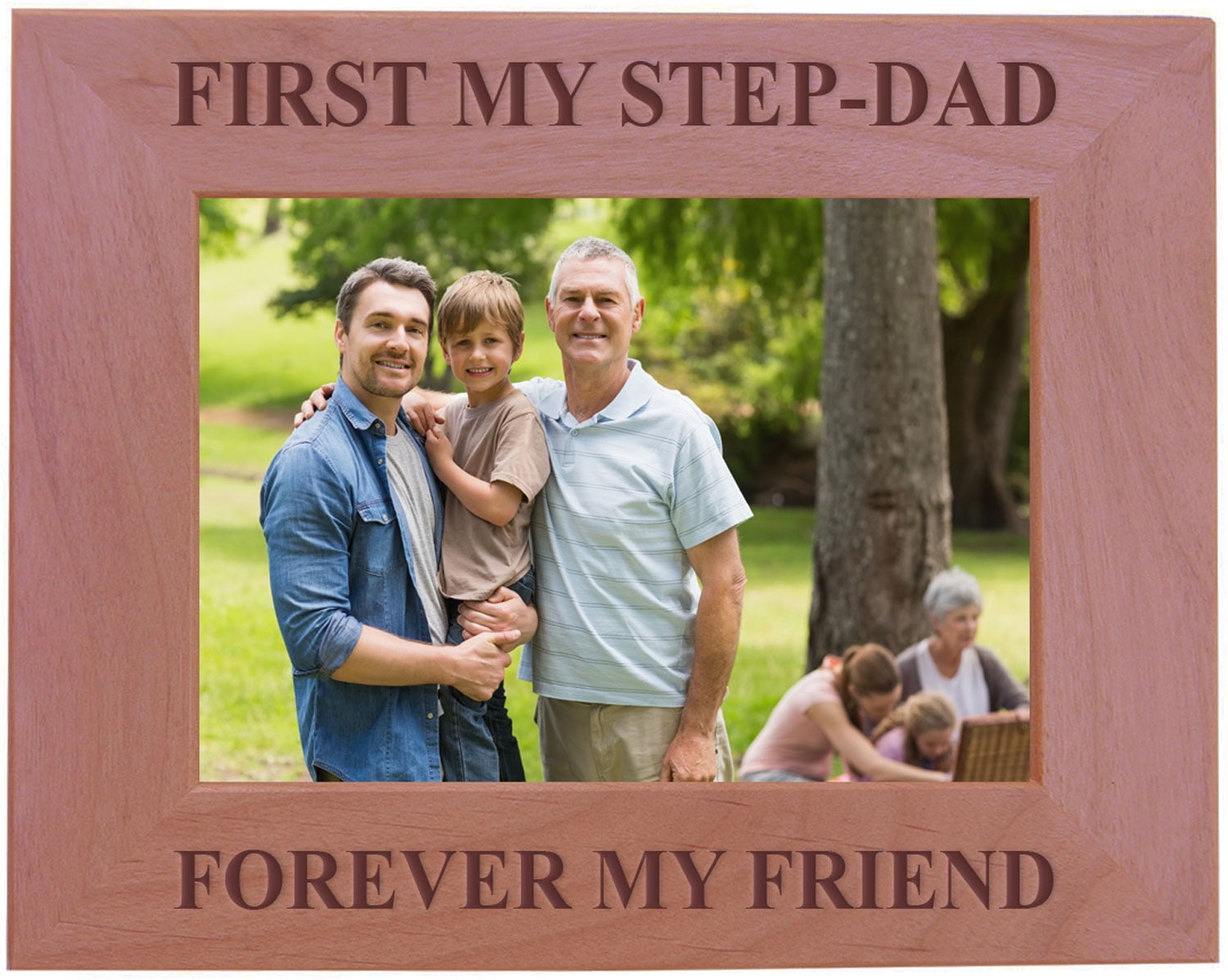 CustomGiftsNow First My Step-Dad Forever My Friend - Wood Picture Frame ...