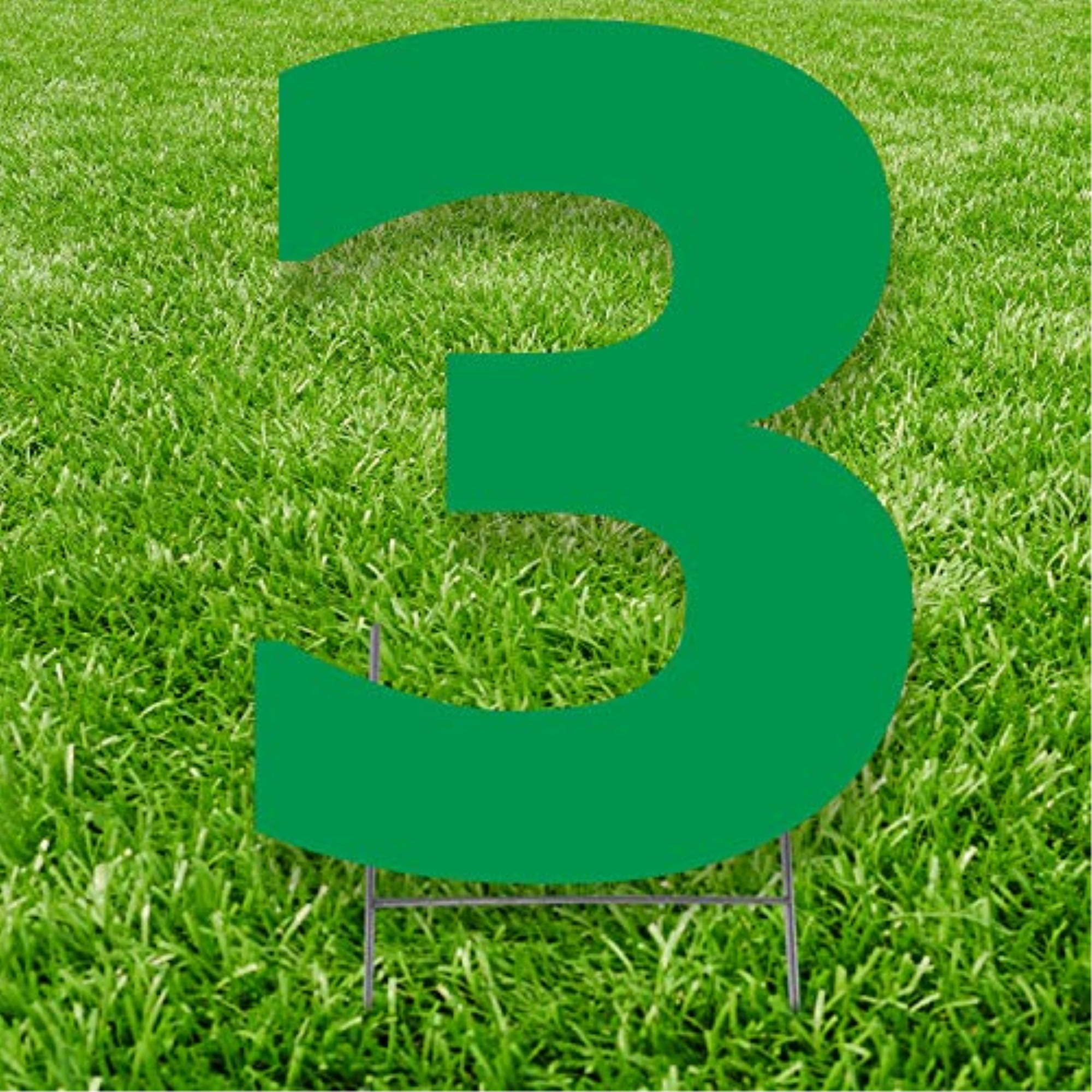 Green Number 3 20 inches tall - Walmart.com