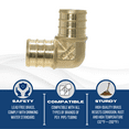 10 Pcs XFITTING Pex 3/4 Inch x 3/4 Inch Pex Elbow Brass Crimp Fitting, 23-2-2=10X - Walmart.com