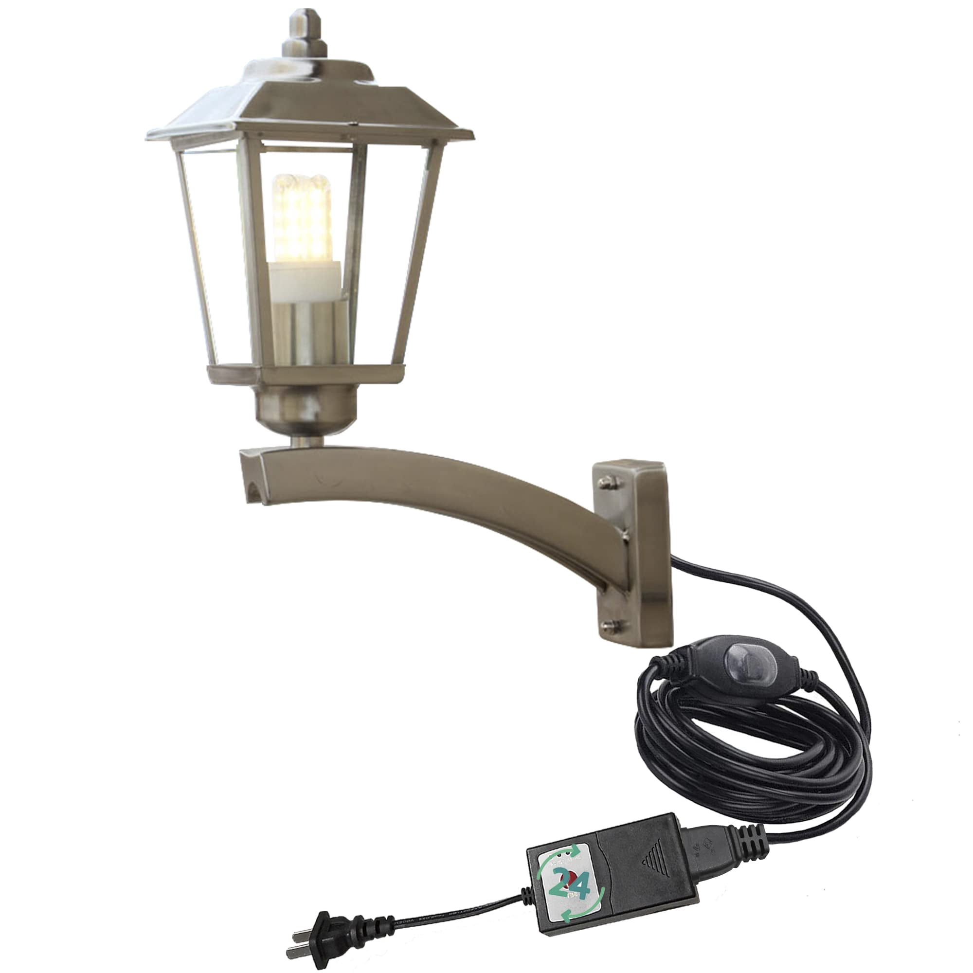 FSLiving Clear PMMA Upward Wall Lamp with Auto Timer IP54 with UL ...