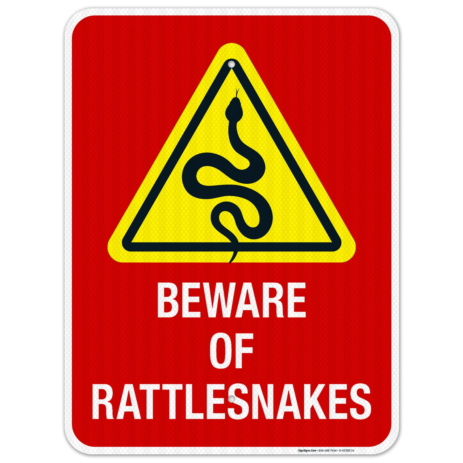 Beware Of Rattlesnakes Sign, - Walmart.com