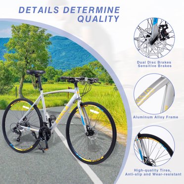 Hiland Hybrid Bike, Perfect Fit Frame for Tall Adults, Comfort Riders ...
