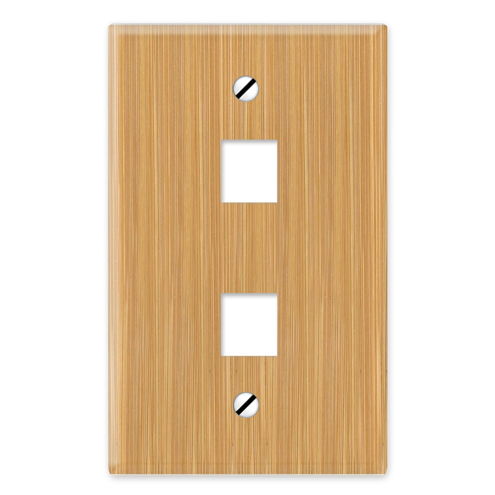 WIRESTER 2-Port Wall Plate for Keystone Jacks Modular Inserts Ethernet ...
