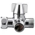 Shower Hose Splitter Three-way Connector T-shaped Adapter Adjustable ...